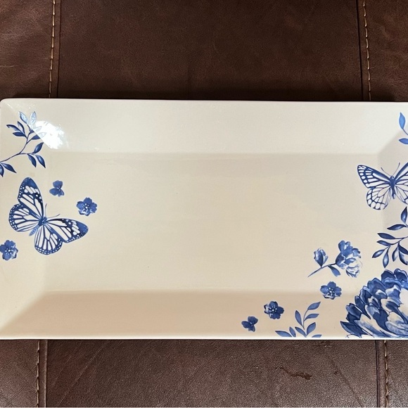 Ciroa | Dining | Ciroa Mariposa Blue And White Platter | Poshmark